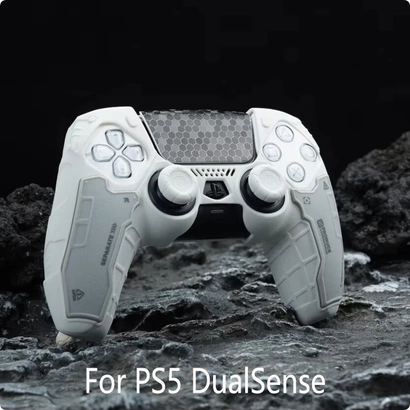 Силиконовый чехол Caysolle для Sony Dualsense 5 Серый, For PS5 Dualsense