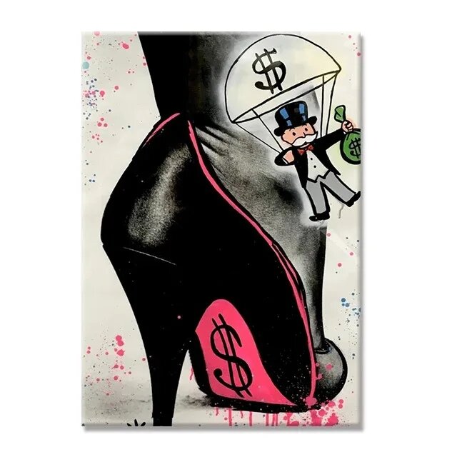 Постер на холсте Alec Monopoly, 30x40см, без рамы, цвет 6