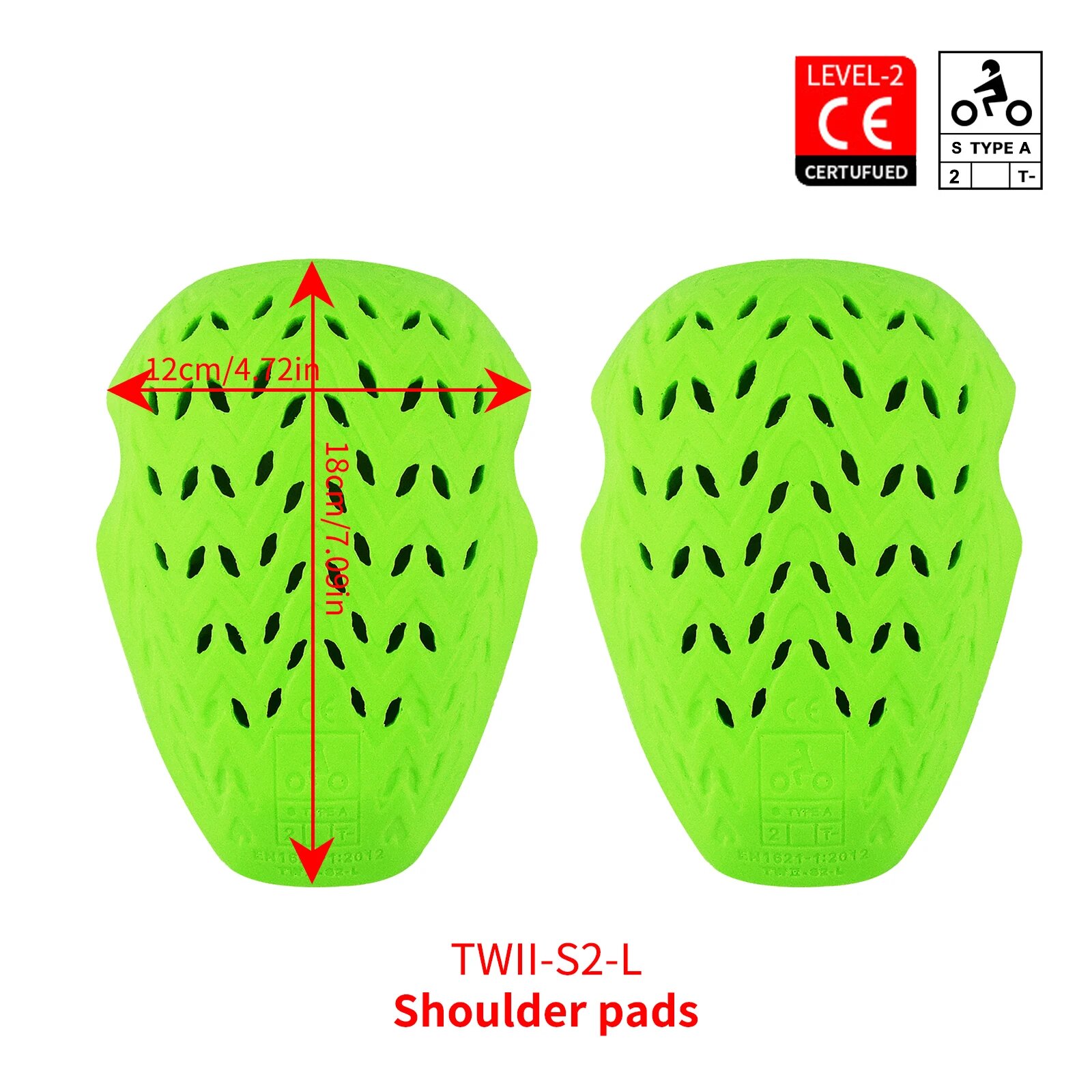 Защита плеч мото TWIIS2-L, CE Level 2, 2шт