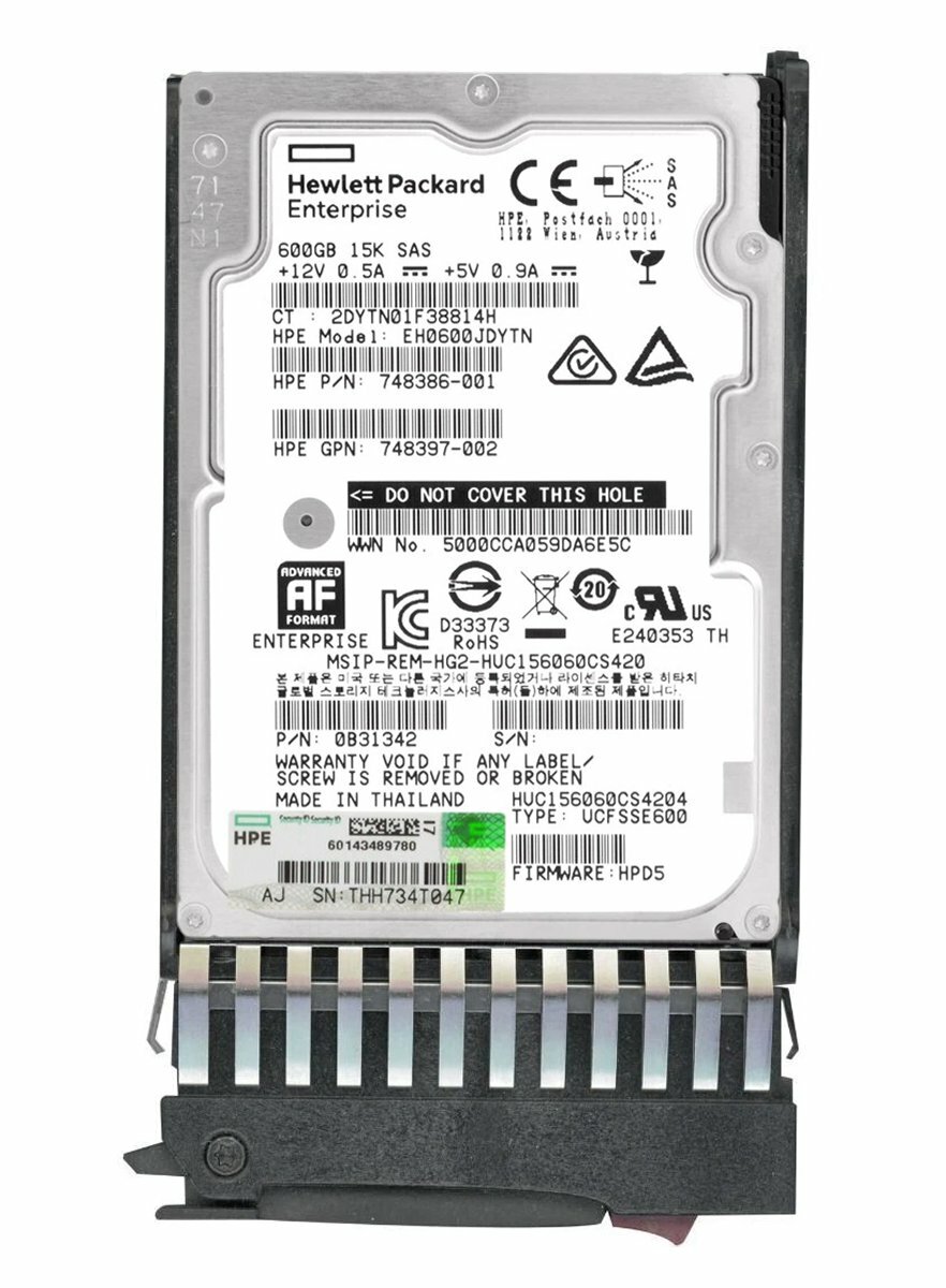 Жесткий диск HP 600Gb 15000 SAS 2.5" HDD 785226-005