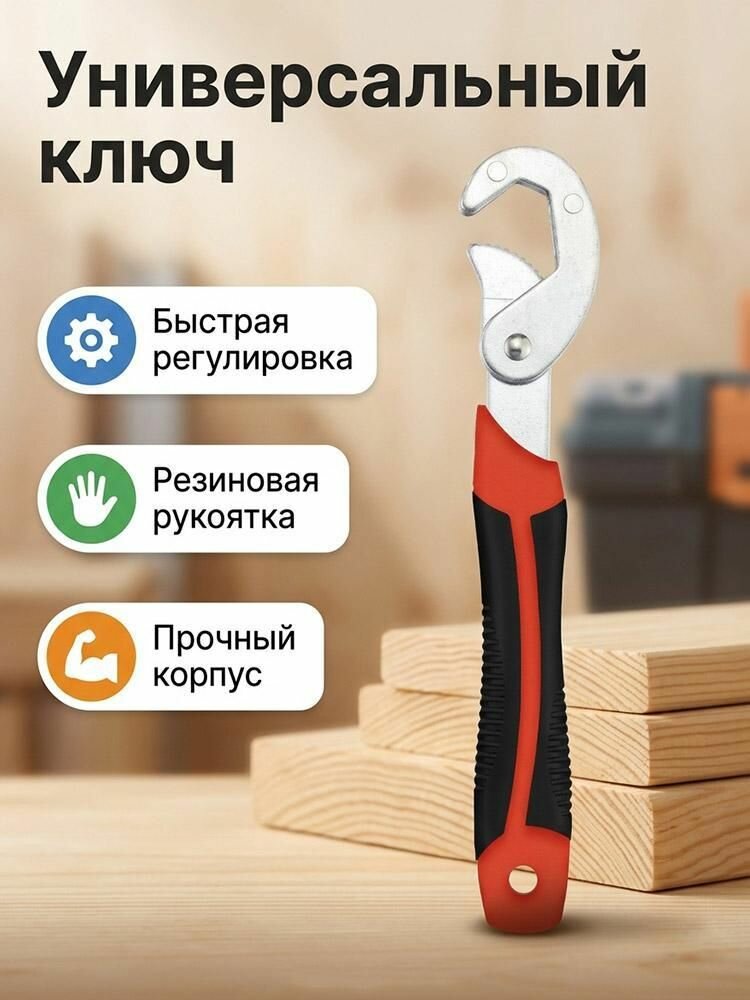 Ключ разводной, сантехнический, с тонкими губками