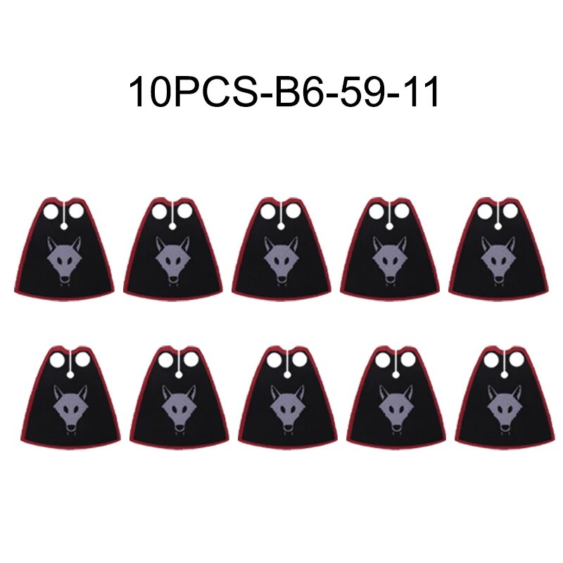 10PCS Черные средневековые аксессуары