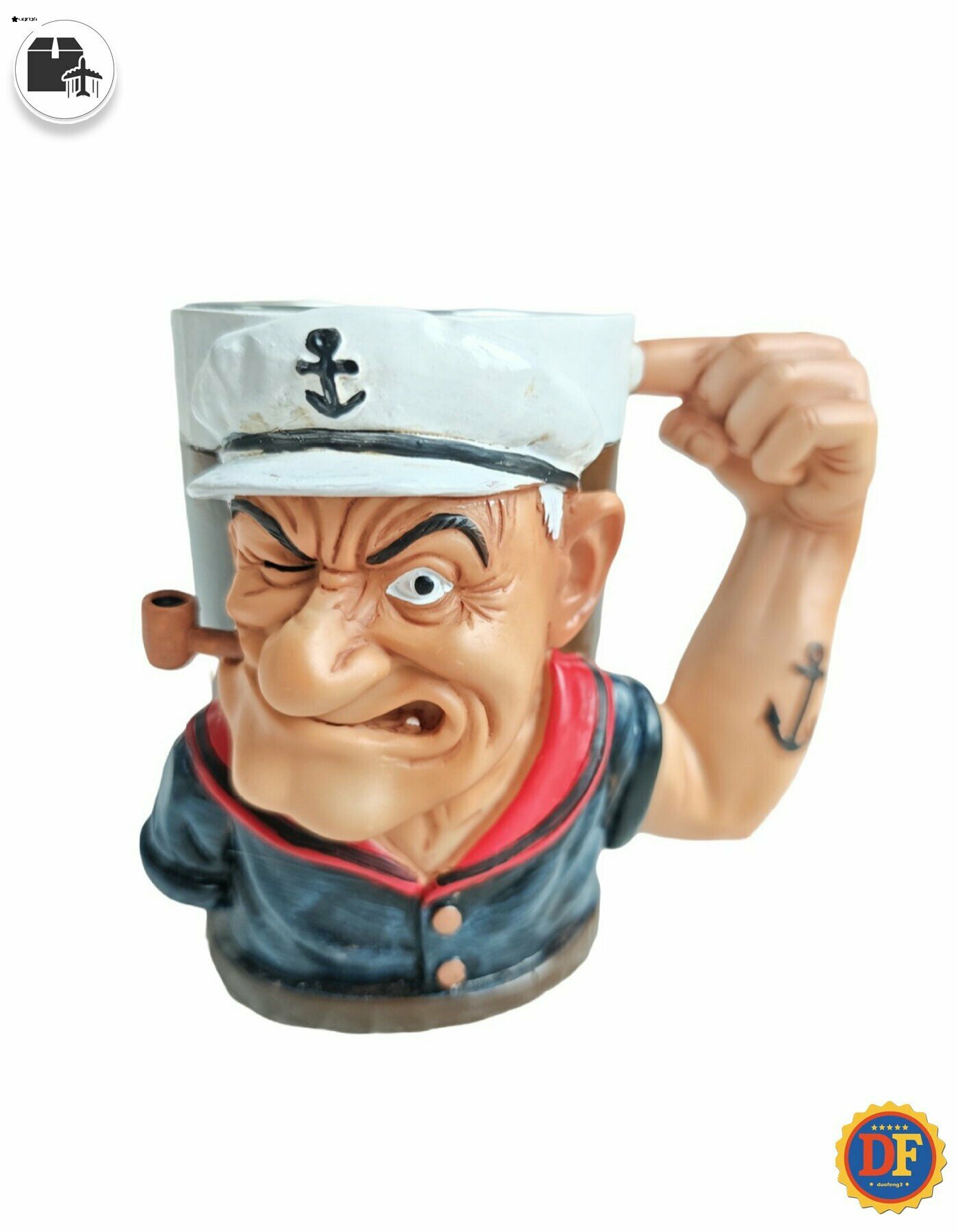Коллекционная кружкастатуэтка Моряк Попай Popeye, выполненная в 3Dдизайне, применяется для кофе и коллекционирования, являясь премиумаксессуаром для среднего возраста.