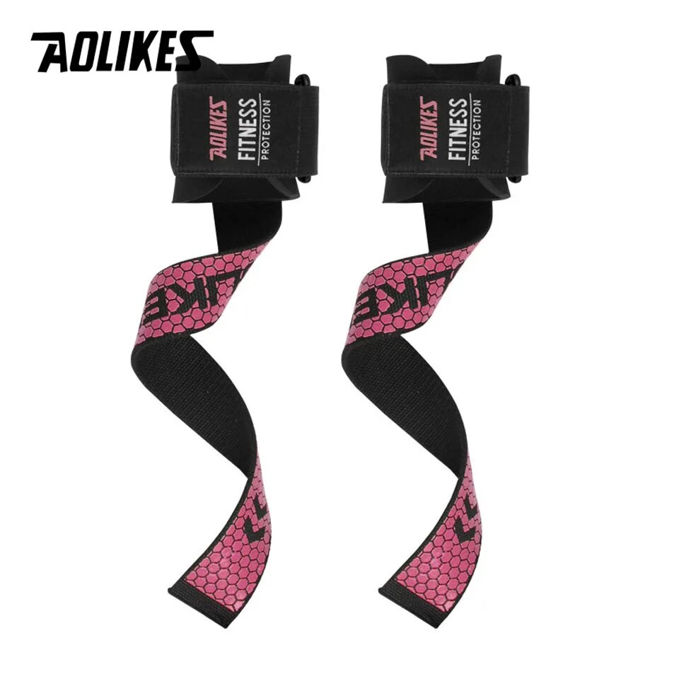 Ремни для запястий AOLIKES для фитнеса Розовый, Rose red