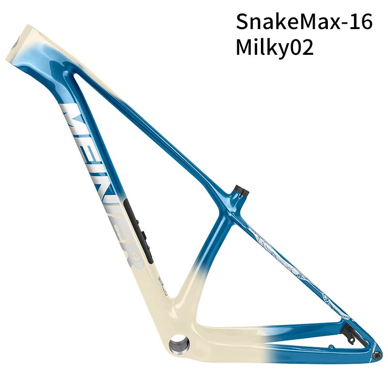 Карбоновая рама Carbomania MEINIER-Snake Max 29 дюймов для горного велосипеда XL Glossy, milky 02