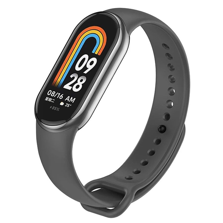 Силиконовый ремешок ATOPKEY для Xiaomi Mi Band 8/9/10 Черный, A12