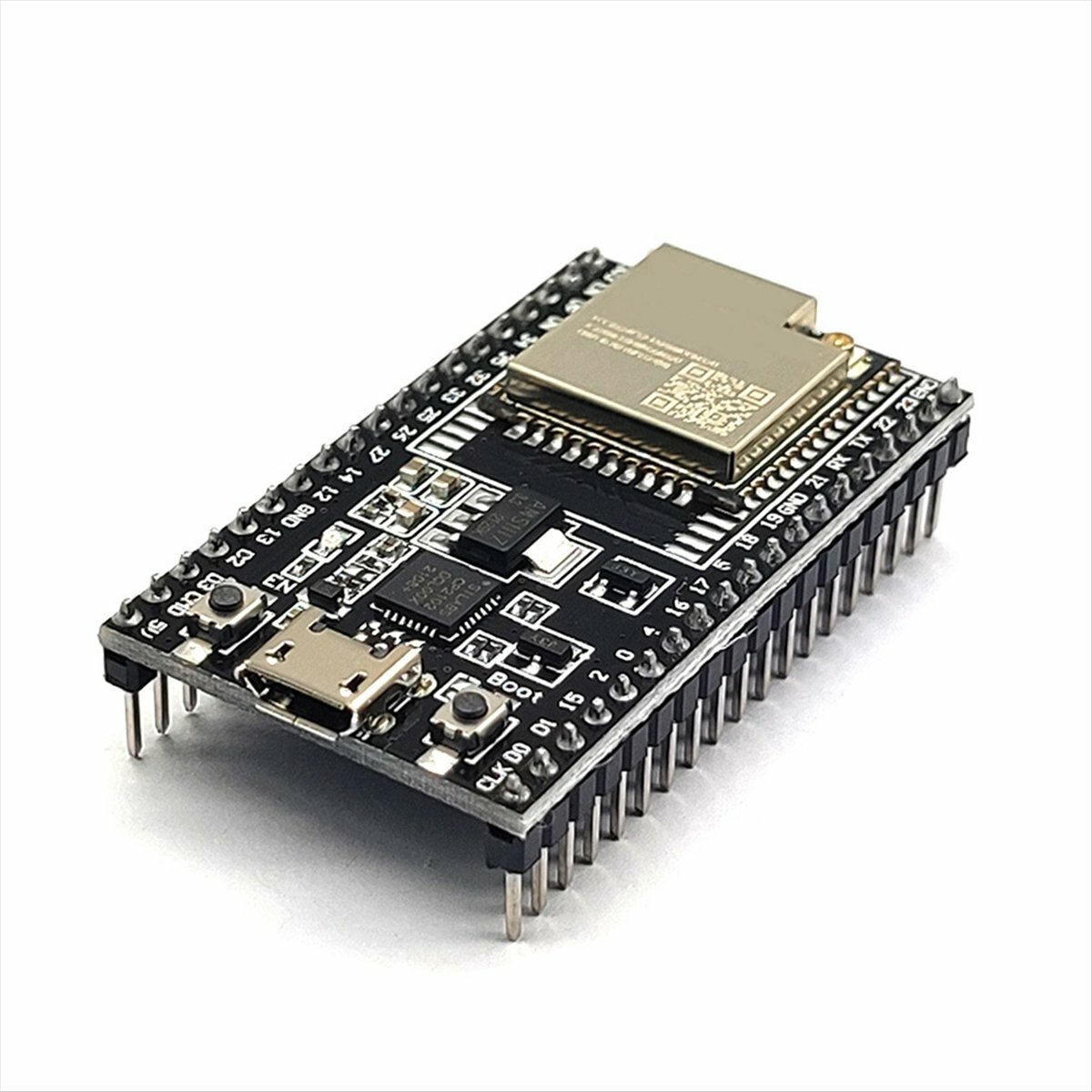 Основная плата ESP32-DevKitC ESP32 может быть оснащена модулем WROOM-32U WROVER и антенной