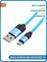 Дата-кабель USB-MicroUSB, 1 м, голубой