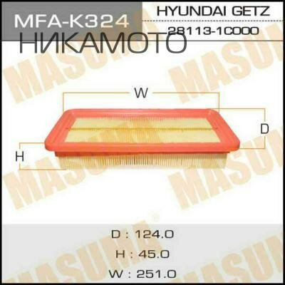 MASUMA MFAK324 Фильтр воздушный HYUNDAI GETZ