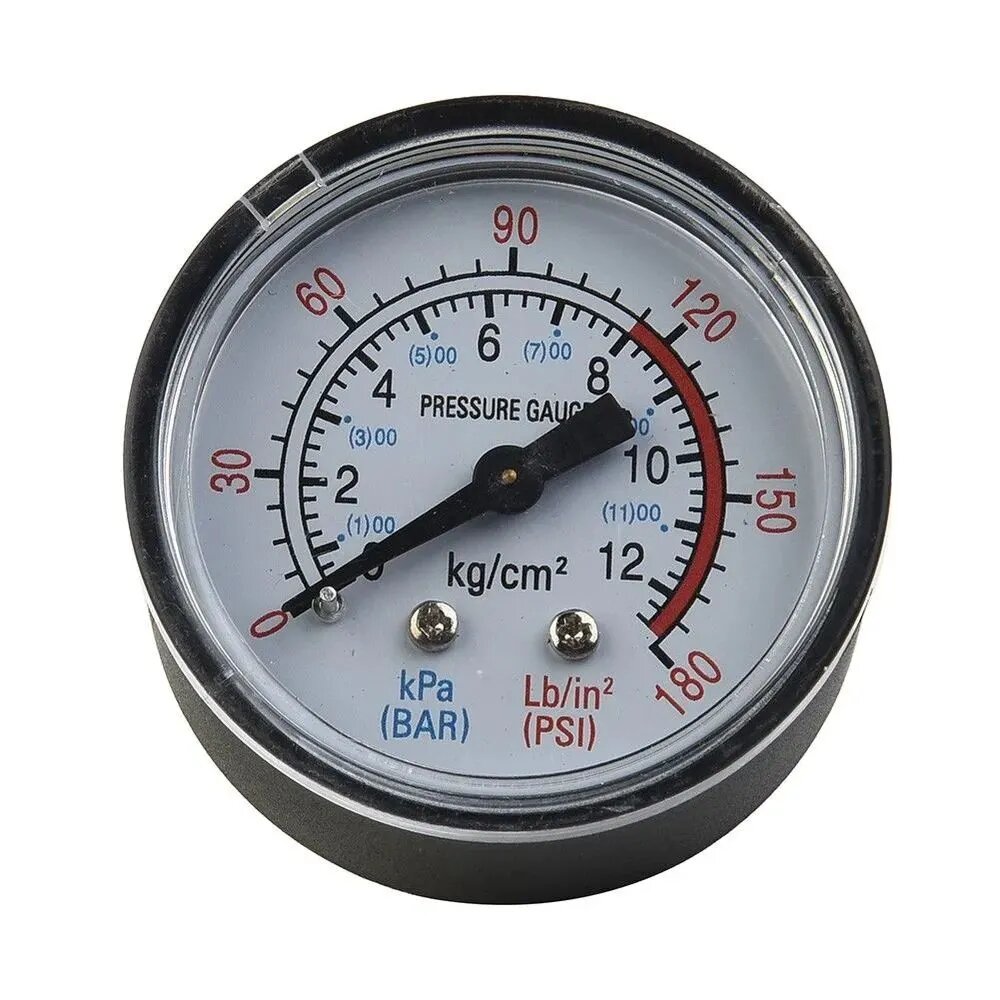 1/4' -BSP резьба 50 мм 0-180psi 0-12bar циферблат давления воды гидравлический манометр измеритель для воздушного компрессора