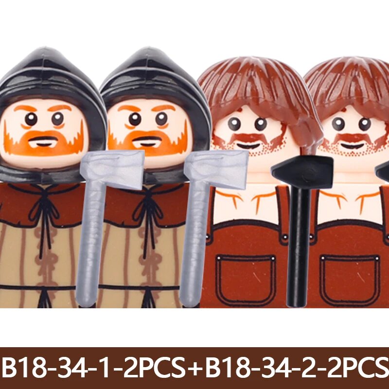 BRICKPANDA Средневековый замок Оранжевый