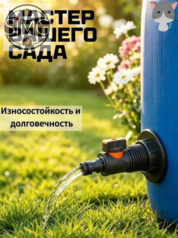 Кран для воды пластиковый с резьбой