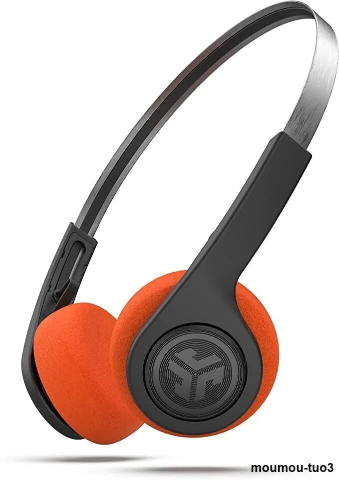 JLab Наушники беспроводные с микрофоном, Bluetooth, microUSB, черный, оранжевый