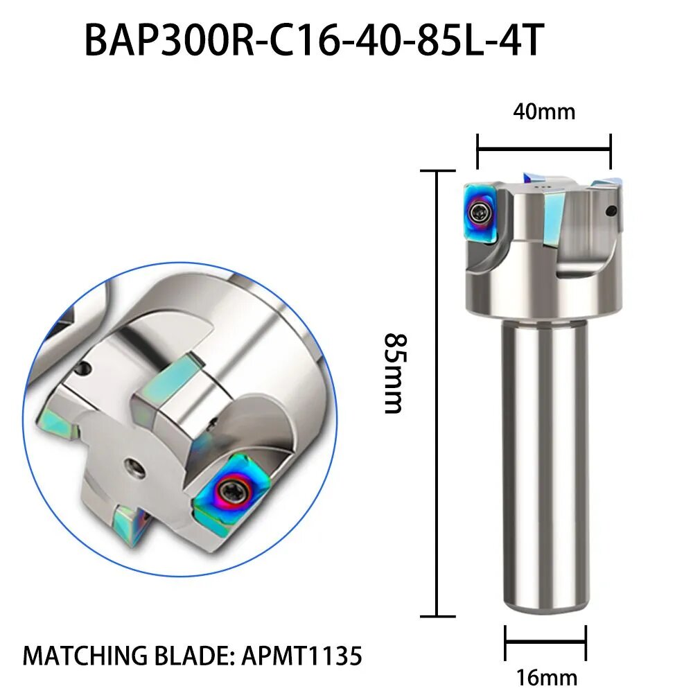 Фрезерная фреза с шестью шестаBAP300R-C16-40-85L-4T