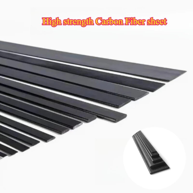 Лист из углеродного волокна 0,3-6 мм 0.8x3x500mm-10pcs