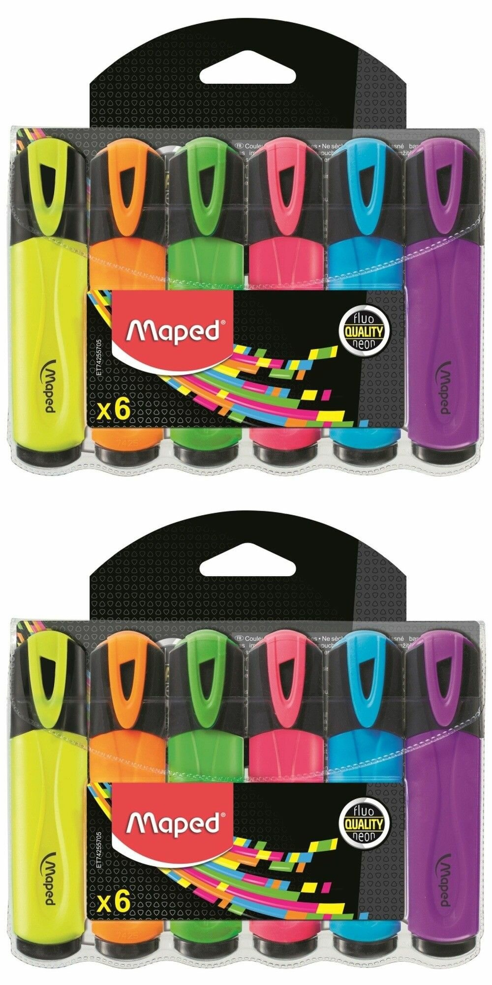 Maped Набор текстовыделителей Fluo Pep's Classic, 6 цветов, толщина линии 1-5 мм, 2 набора.