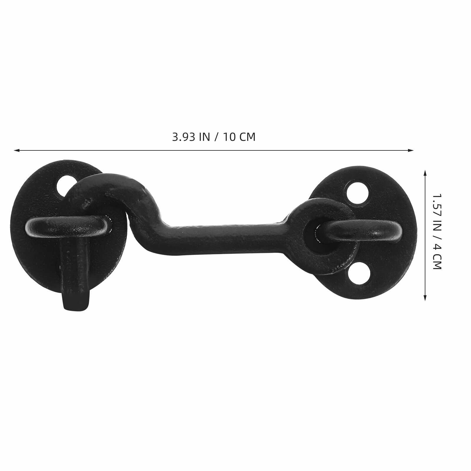 Надёжный Крючок Антикоррозийный Чёрный Цвет 10.00X4.00X2.00Cm В Комплекте С Креплениями Для Лёгкой Установки