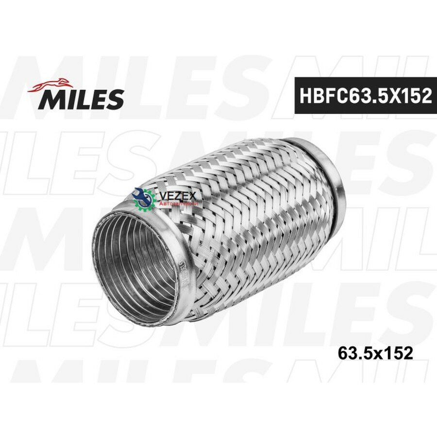MILES HBFC63.5X152 Труба гофрированная (гофра) внутренним металлорукавом 63.5X152 HBFC63.5X152