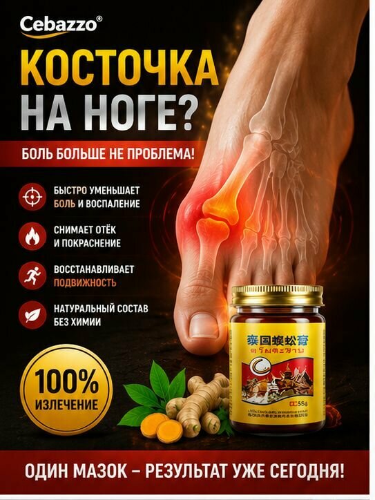 Мазь при вальгусной деформации косточки обезболивающая 55 г