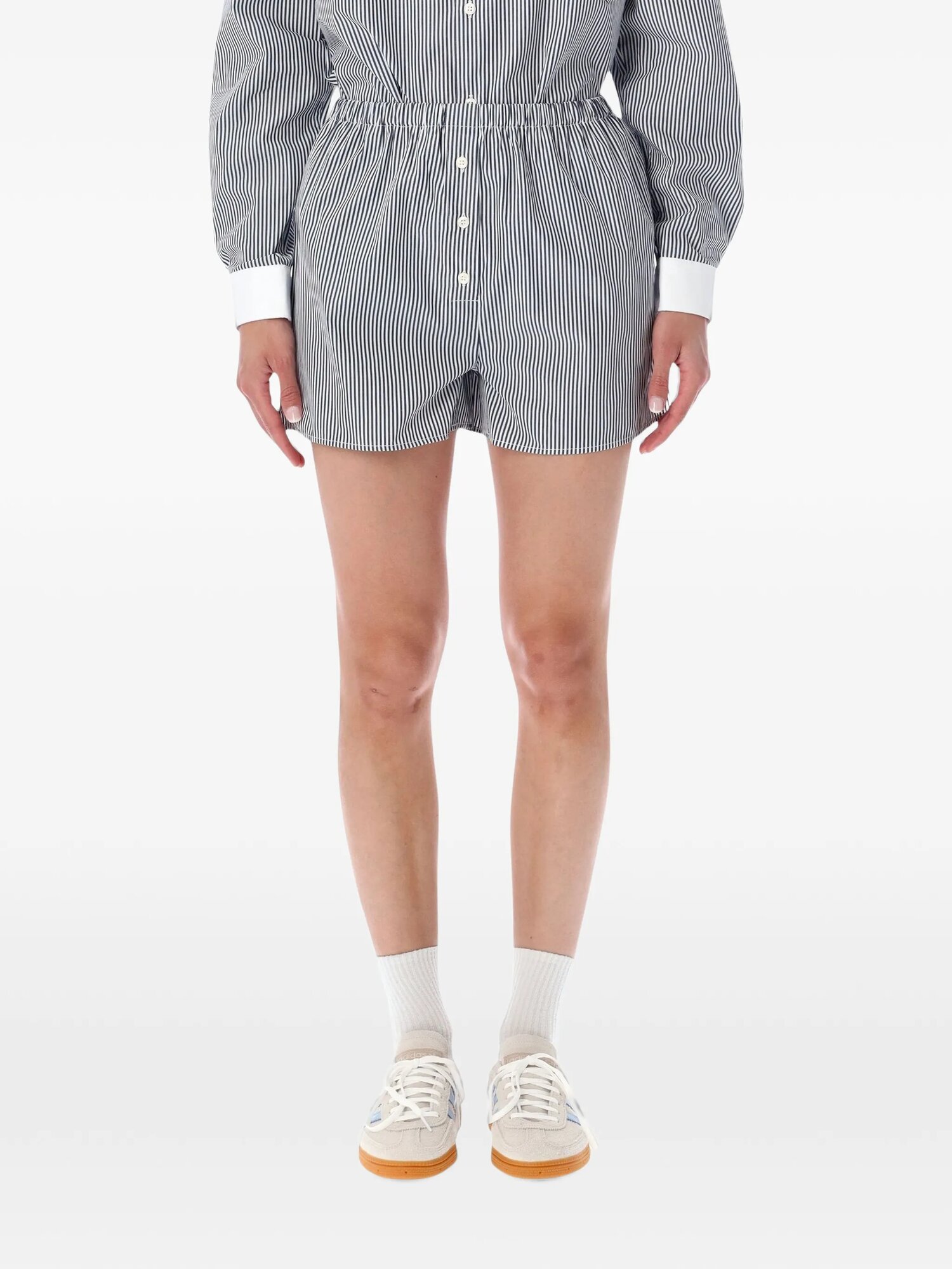 Шорты Vertical-stripe elasticated-waist shorts