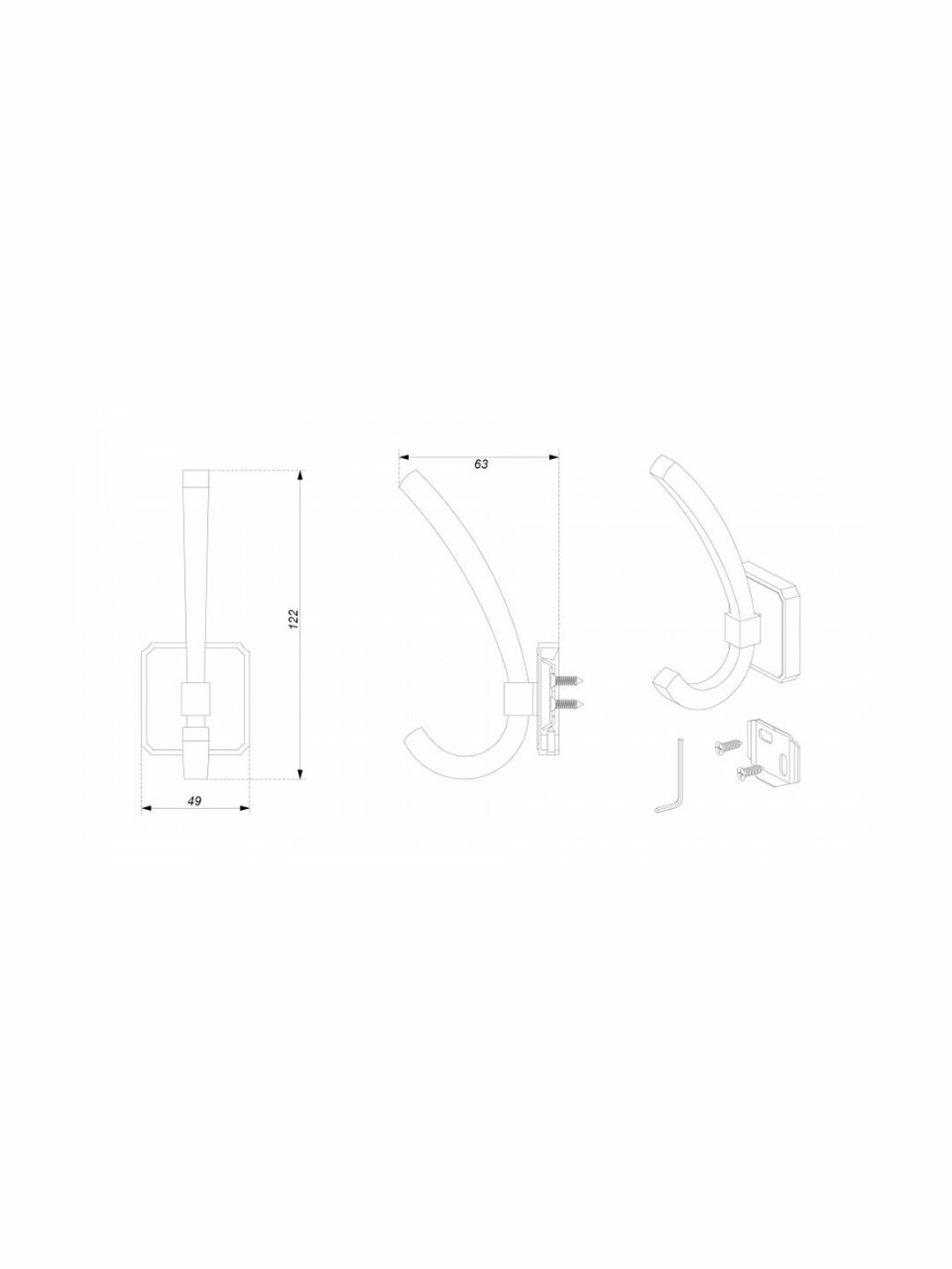 Крючок мебельный K217BSN.9 HENRY