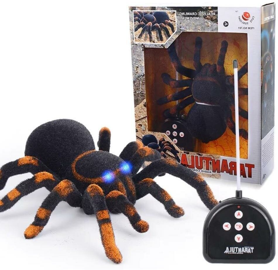 Робот паук на пульте управления Tarantula / Паук радиоуправляемый "Тарантул", световые эффекты, работает от батареек