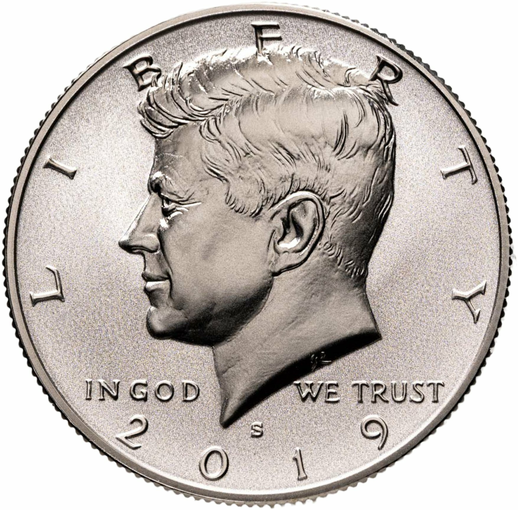 США 1/2 доллара 2019 "Kennedy Half Dollar", знак монетного двора: "S" - Сан-Франциско, Медь с медно-никелевым покрытием, в сохранности Proof