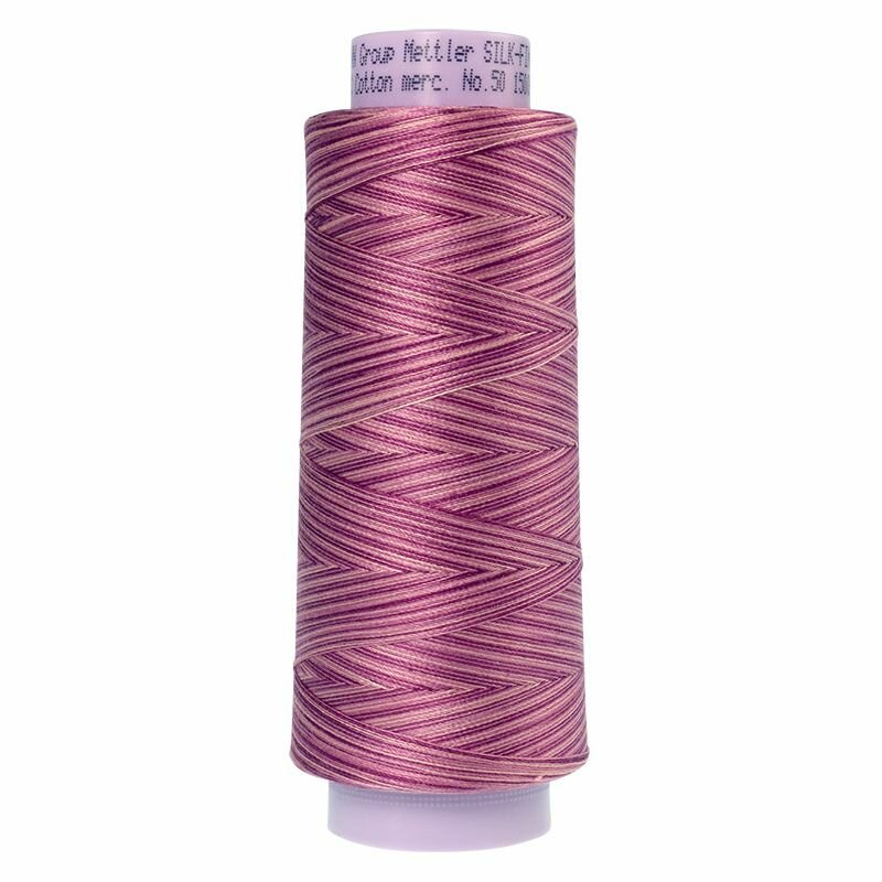 Нить для машинного квилтинга METTLER "Silk Finish", Multi Cotton 50, 1372 м, цвет 9839, Pink Flox