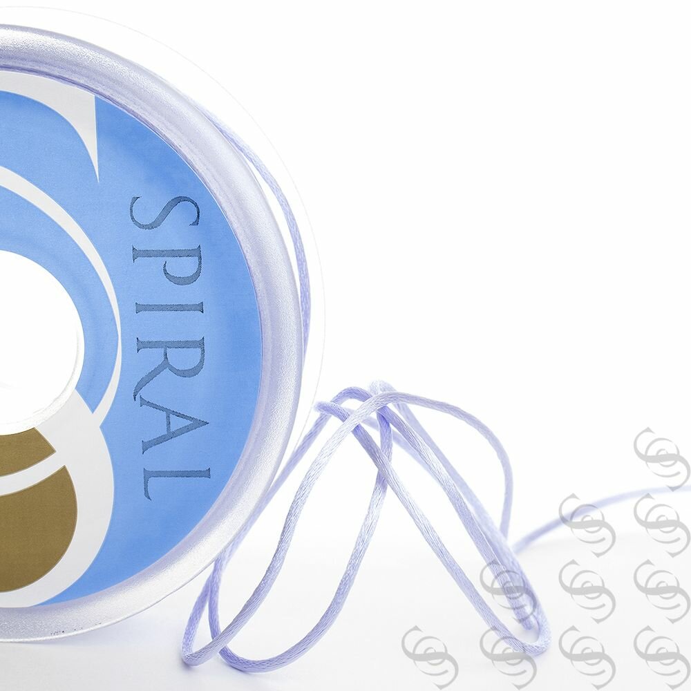 Шнур SAFISA "Spiral", атласный, мини-рулон, 2 мм, 4,5 м, цвет 08, Сиреневый