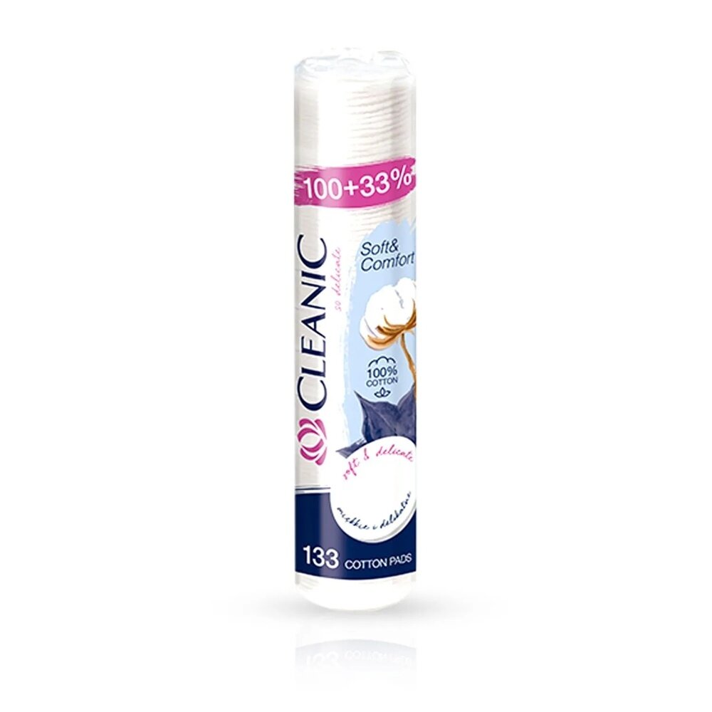 Ватные диски СLEANIC "Soft&Comfort", гигиенические, 100 шт (10000295)