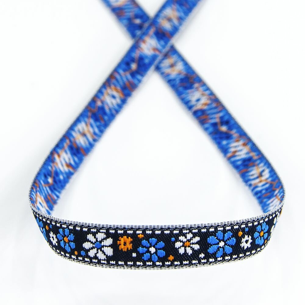 Лента жаккардовая SAFISA Цвет 04, Синий, 10 мм, 15 м