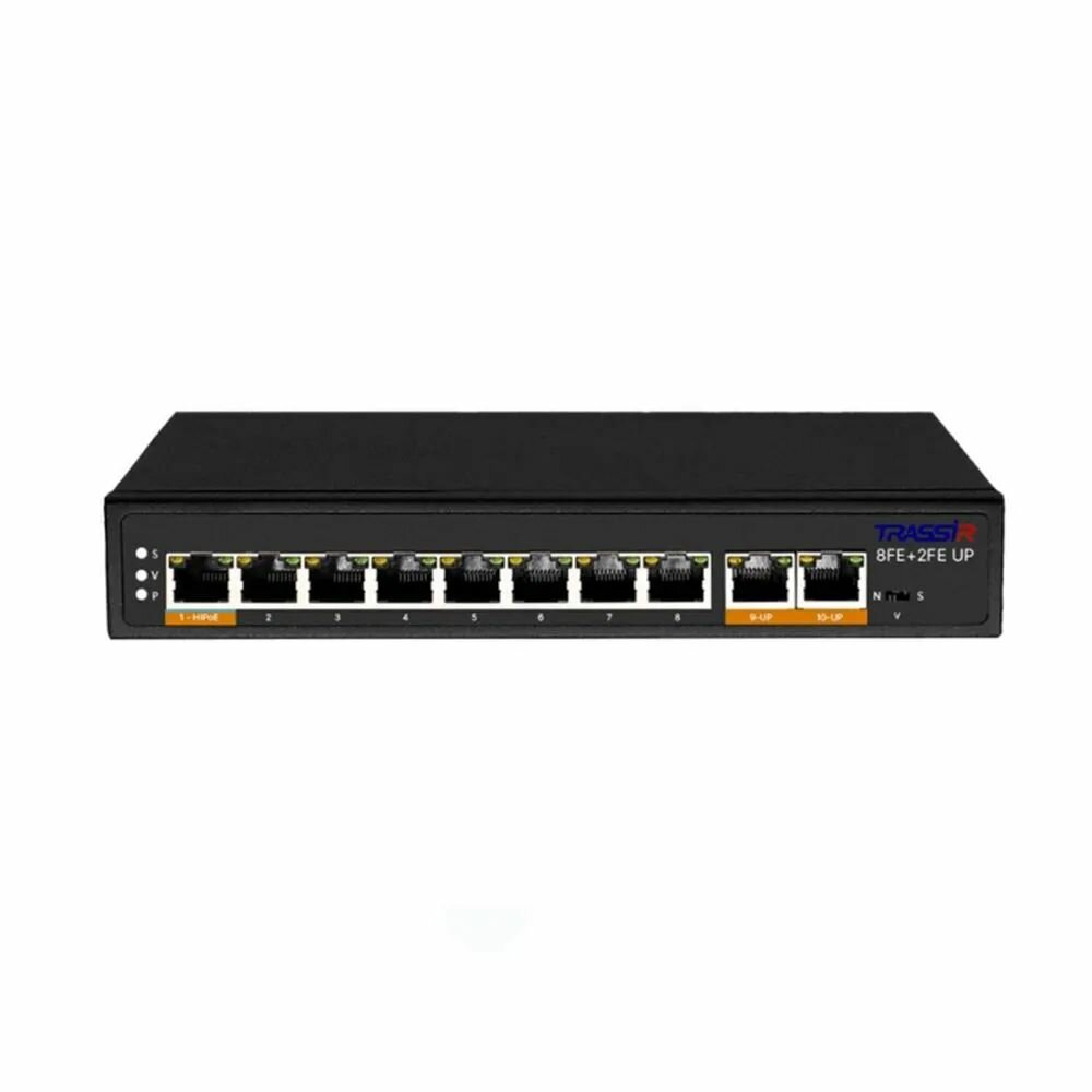 Коммутатор Trassir TR-NS1110-120-8POE неуправляемый
