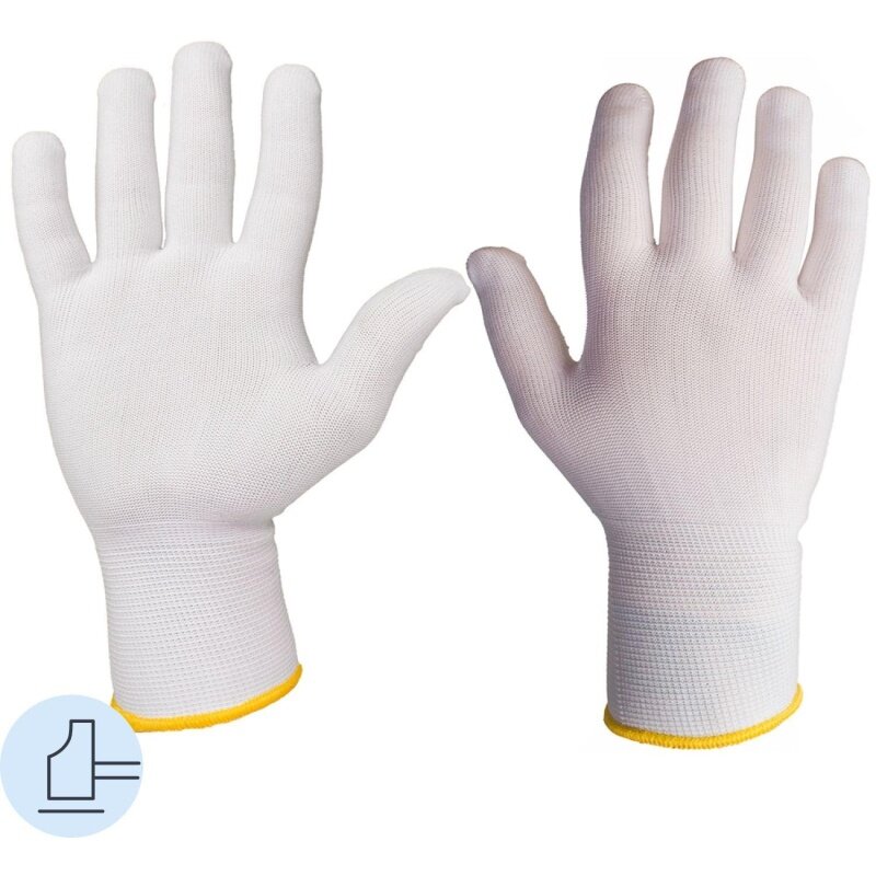 Защитные перчатки JETA SAFETY Белые, размер M, 12 пар, JS011n