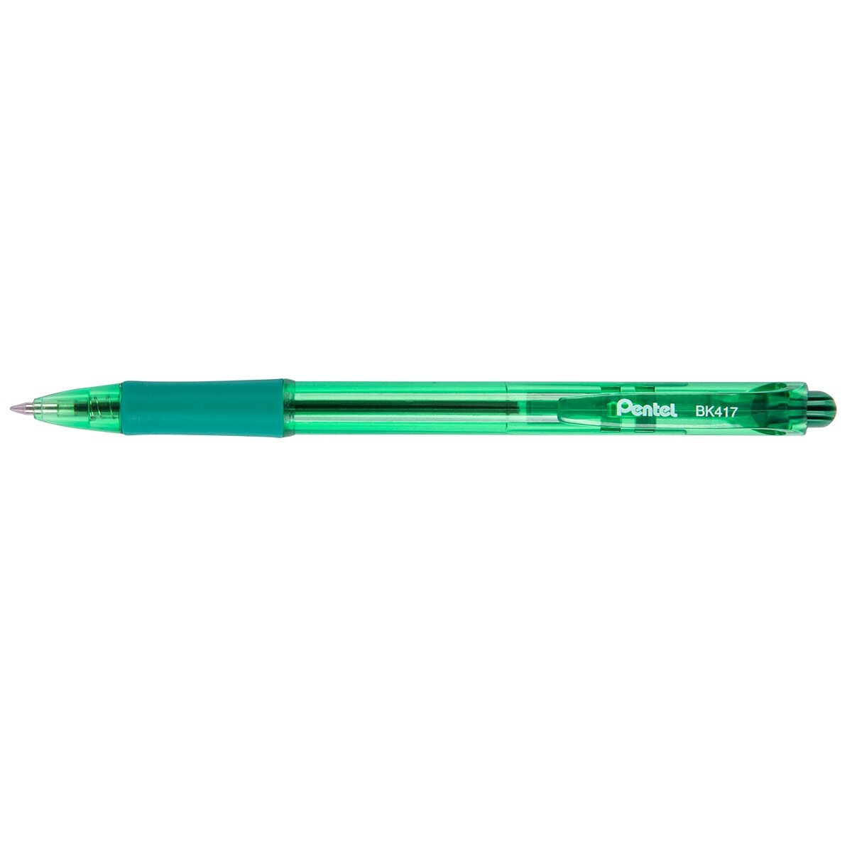 Шариковые ручки Pentel "Fine Line", автоматические, диаметр 0,7 мм, BK417-D, зеленые, 12 шт