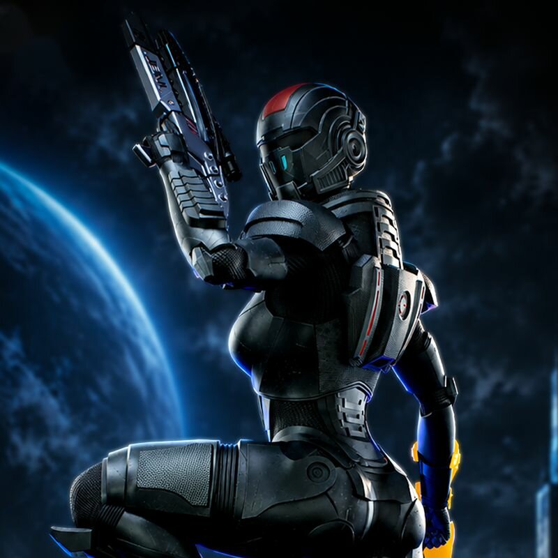 Сборная модель Commander Shepard (Mass Effect), 348мм, 1/6 для покраски
