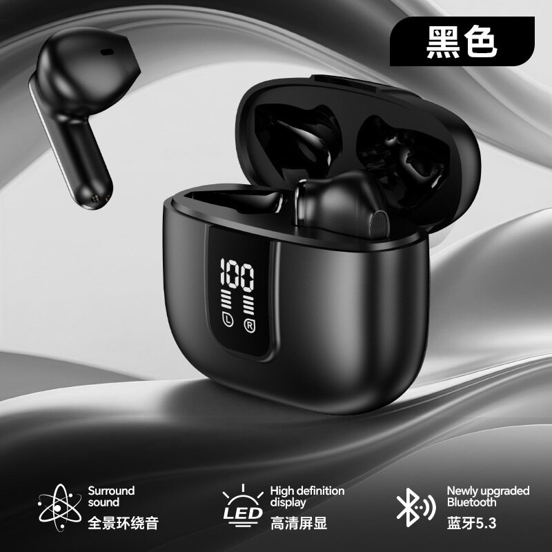 Беспроводные наушники Q58 Black Bluetooth 5.3 шумоподавление водонепроницаемые стерео гарнитура для спорта