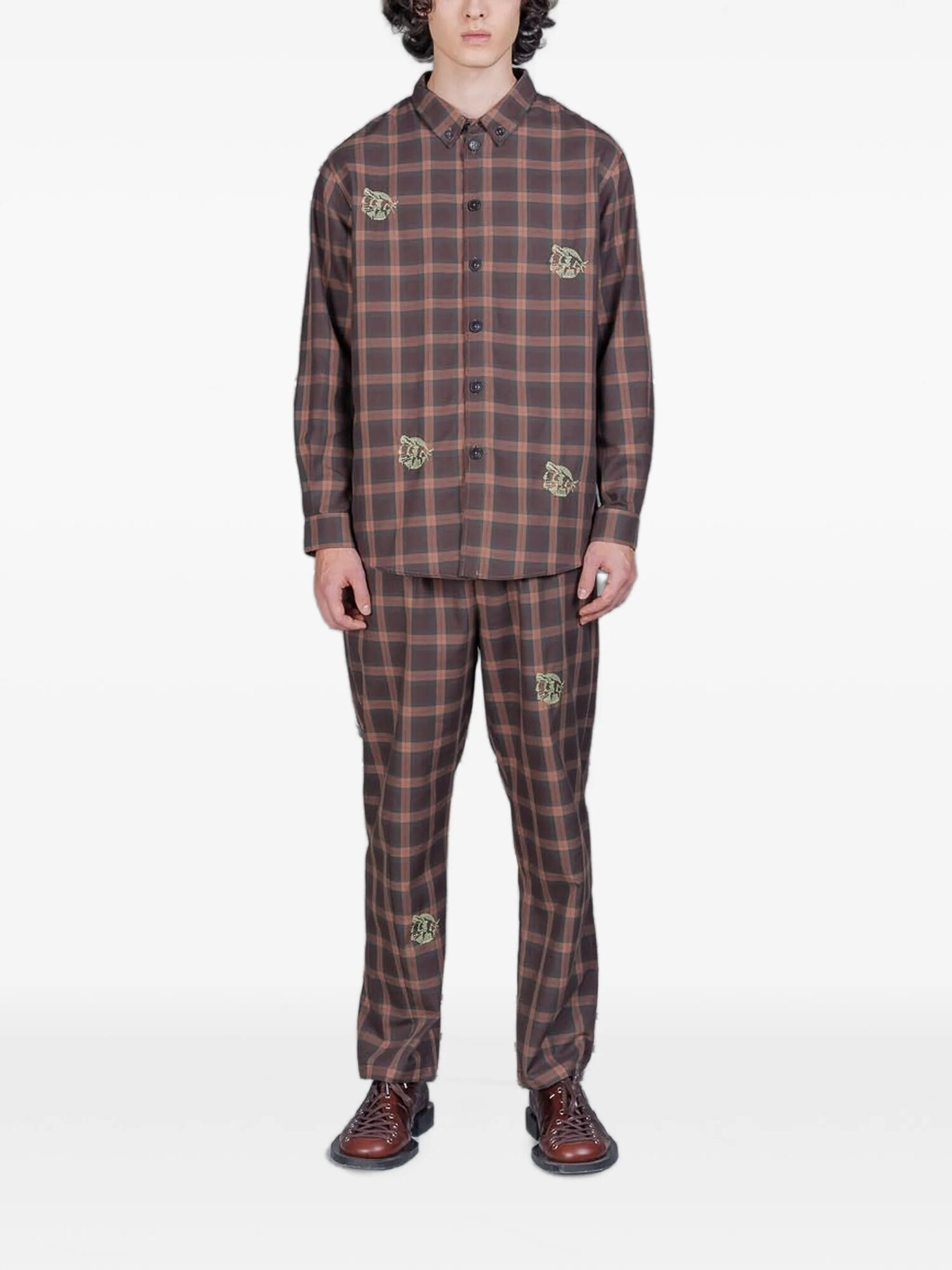 Рубашка Henrik Vibskov Block check-pattern shirt, размер M — фото 1