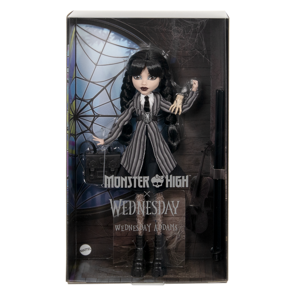 Кукла Monster High Уэнсдей HXJ04, 30см, от 6 лет, подвижные части тела