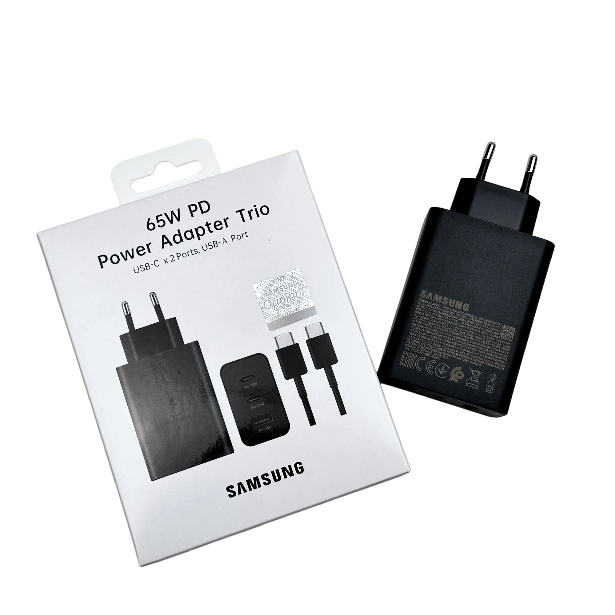 Зарядное Устройство Samsung 65W EU С 3 Портами Для Сверхбыстрой Зарядки