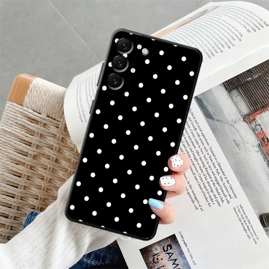 Роскошный Мягкий Чехол Из ТПУ С Рисунком В Горошек Для Samsung Galaxy A Series - A22 A52 A35 A26 A72 A36 A24 A55 A51 A73 A23 .
