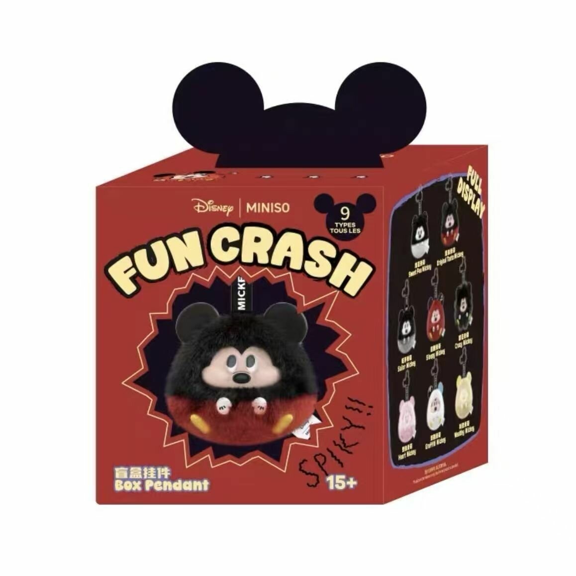 Брелоки-сюрпризы MINISO Disney Mickey Mouse Fun Collision Series из винила, плюшевые, в закрытой коробке.