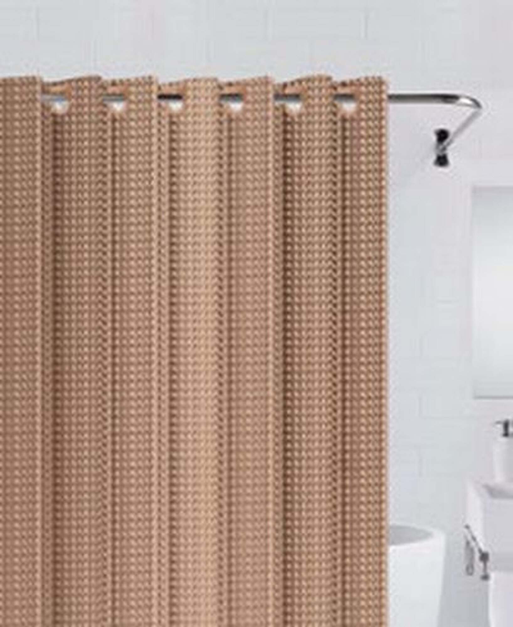 Штора для ванной 180х200 3D с люверсами BathPlus NFD-3D-brown