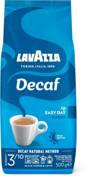 Lavazza Dek кофе в зернах без кофеина 500г пакет с клапаном (2744)
