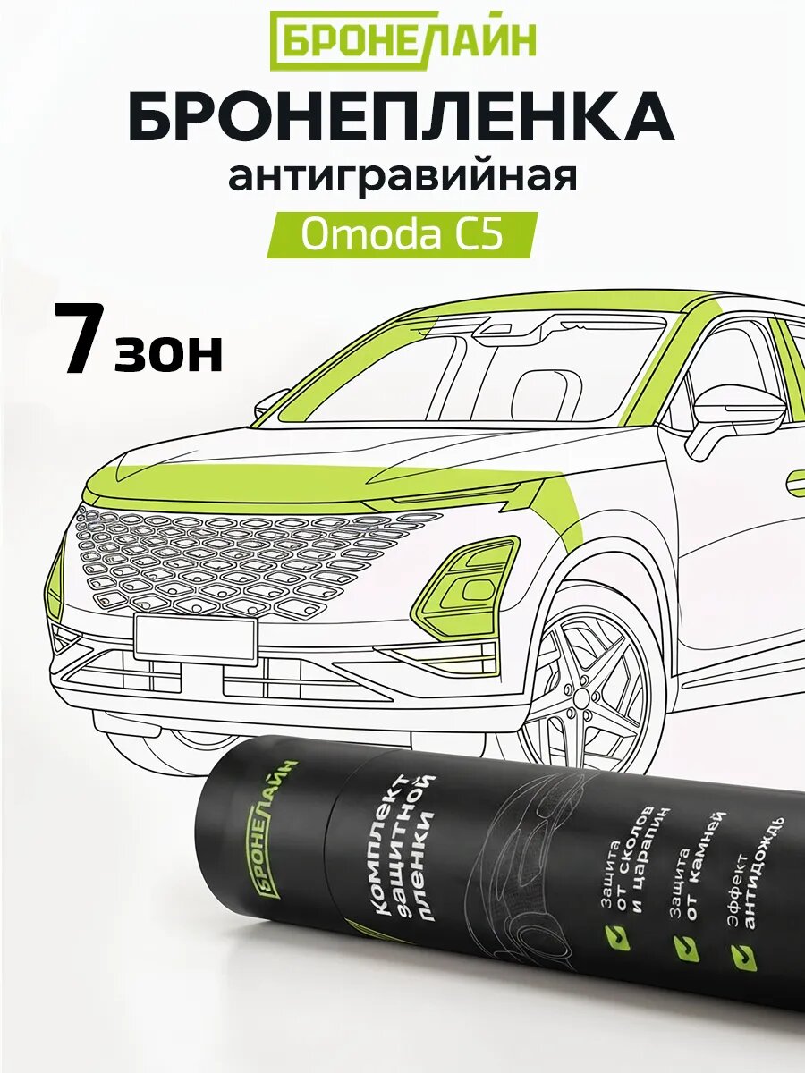 Бронепленка для автомобиля Omoda полиуретановая прозрачная
