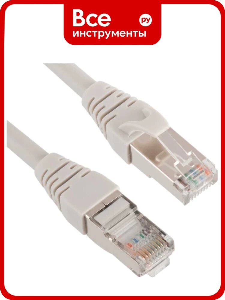 Патч-корд Advant кат. 5е, F/UTP, 4 пары (AWG24), многожильный, оболочка PVC, цвет: серый, длина: 1 м ADV5е-FPC01-PG