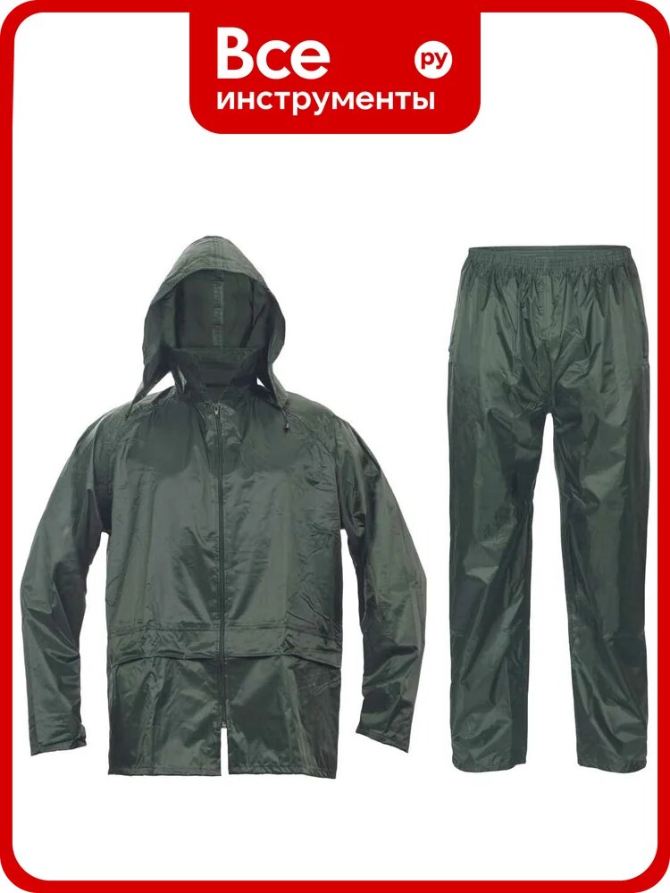Влагозащитный костюм S.Protect PLATT 52201-3XL, зеленый, 100% полиэстер, с ПВХ-покрытием