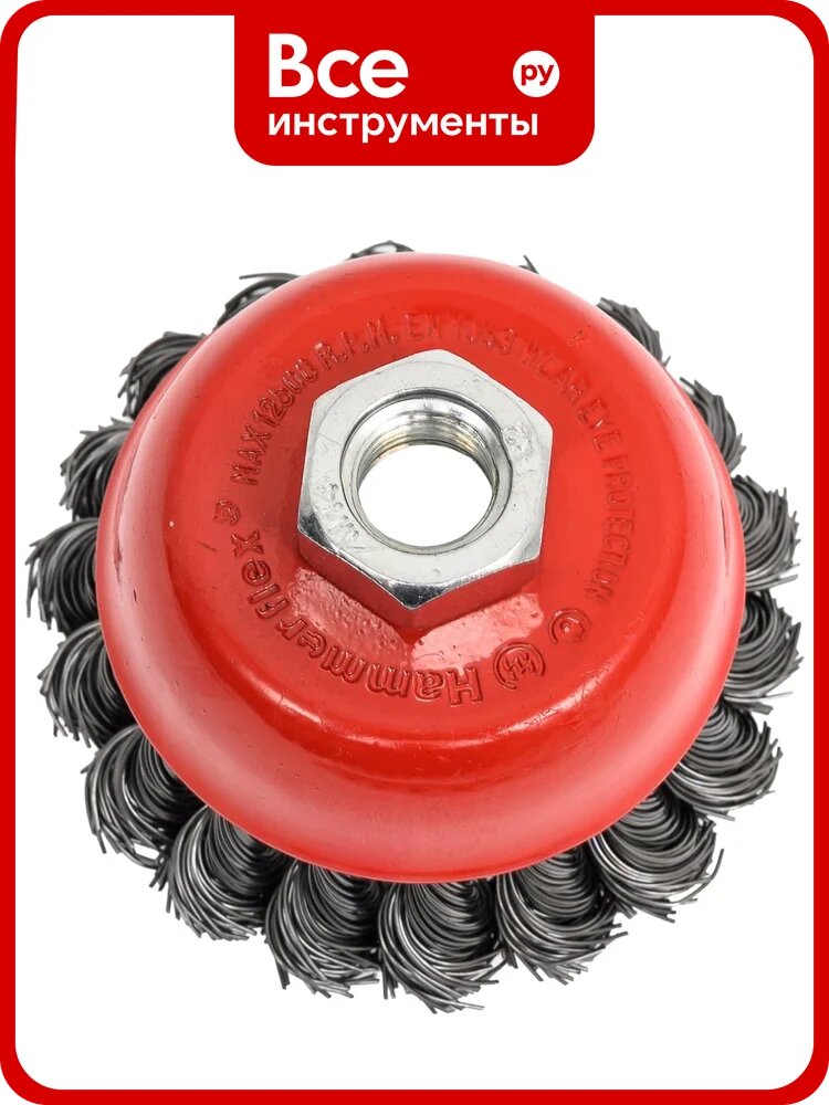 Кордщетка чашеобразная Flex 207-105 (75 мм; M14; витая проволока) для УШМ