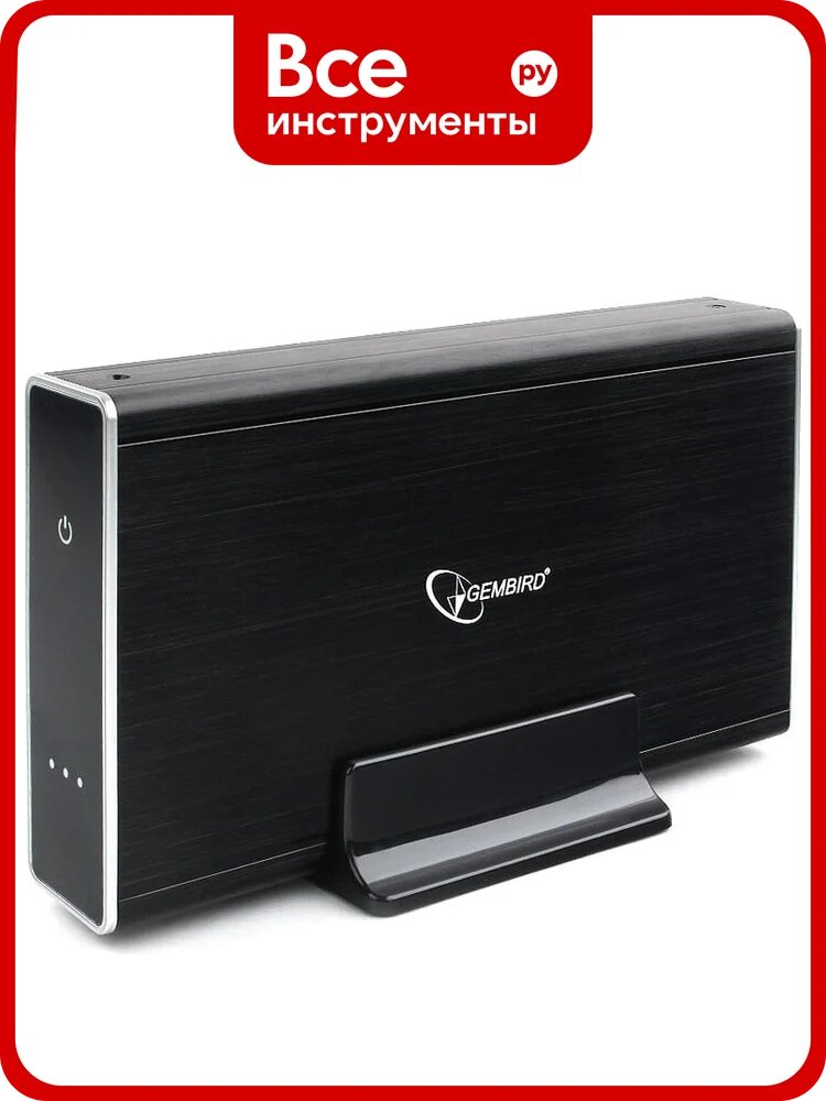 Внешний корпус, Gembird, Gembird 3.5 " USB 3.0 SATA HDD/SSD алюминий сенсорная кнопка черный
