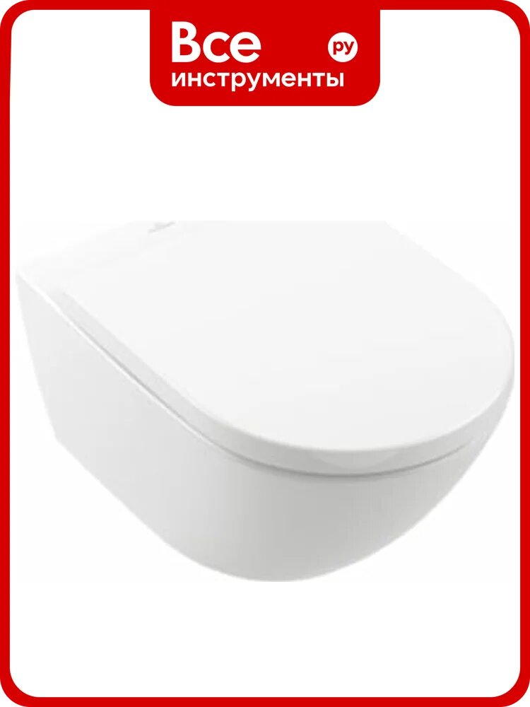 Подвесной унитаз Villeroy & Boch Subway 3.0 шгв 370х560х360 цвет-альпийский белый