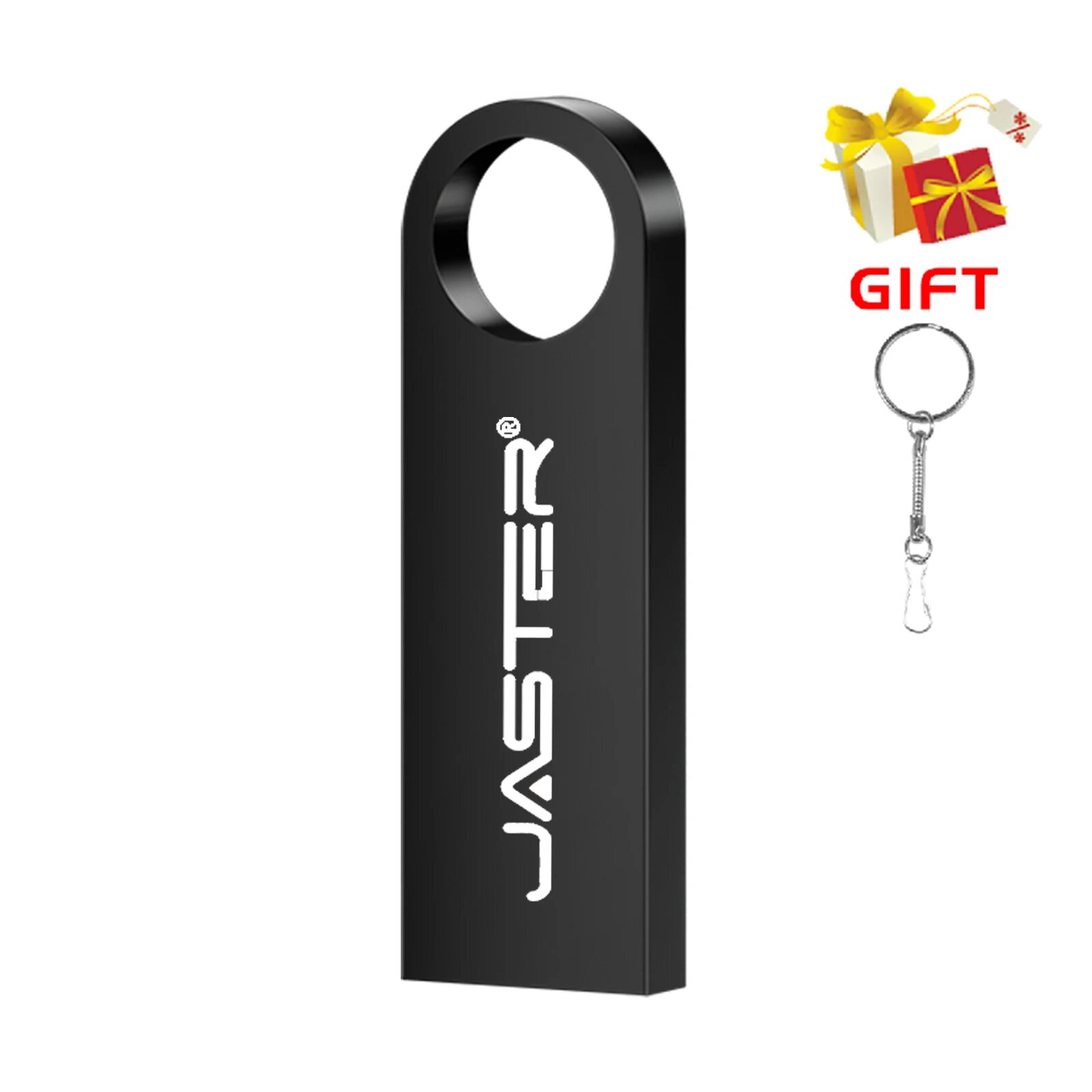 USB-флешка JASTER металлическая 128 ГБ 16 ГБ, Черный, Black